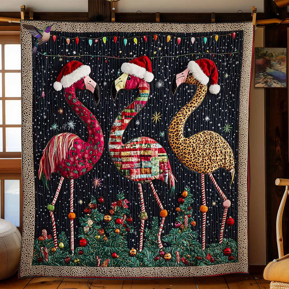 Jolly Flamingo Cheer WN1112034CL Quilt – Cozzyhomes