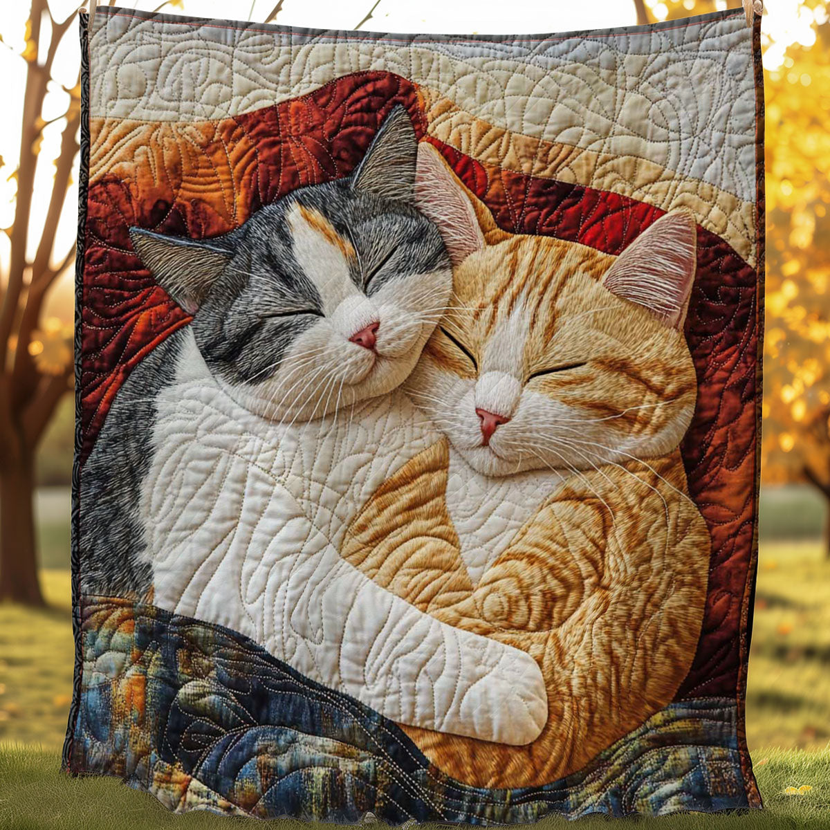 Cuddling Cat WP0608006CL Quilt – Cozzyhomes