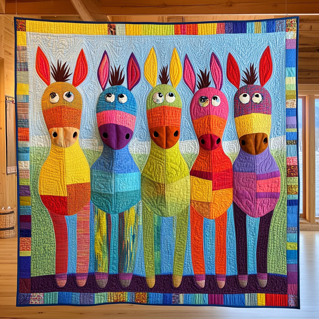 Patchwork Donkey CW2508045CL Quilt – Cozzyhomes
