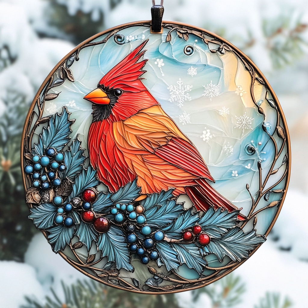 Cardinal Magic WN0611101CL Stained Glass Suncatcher – Cozzyhomes