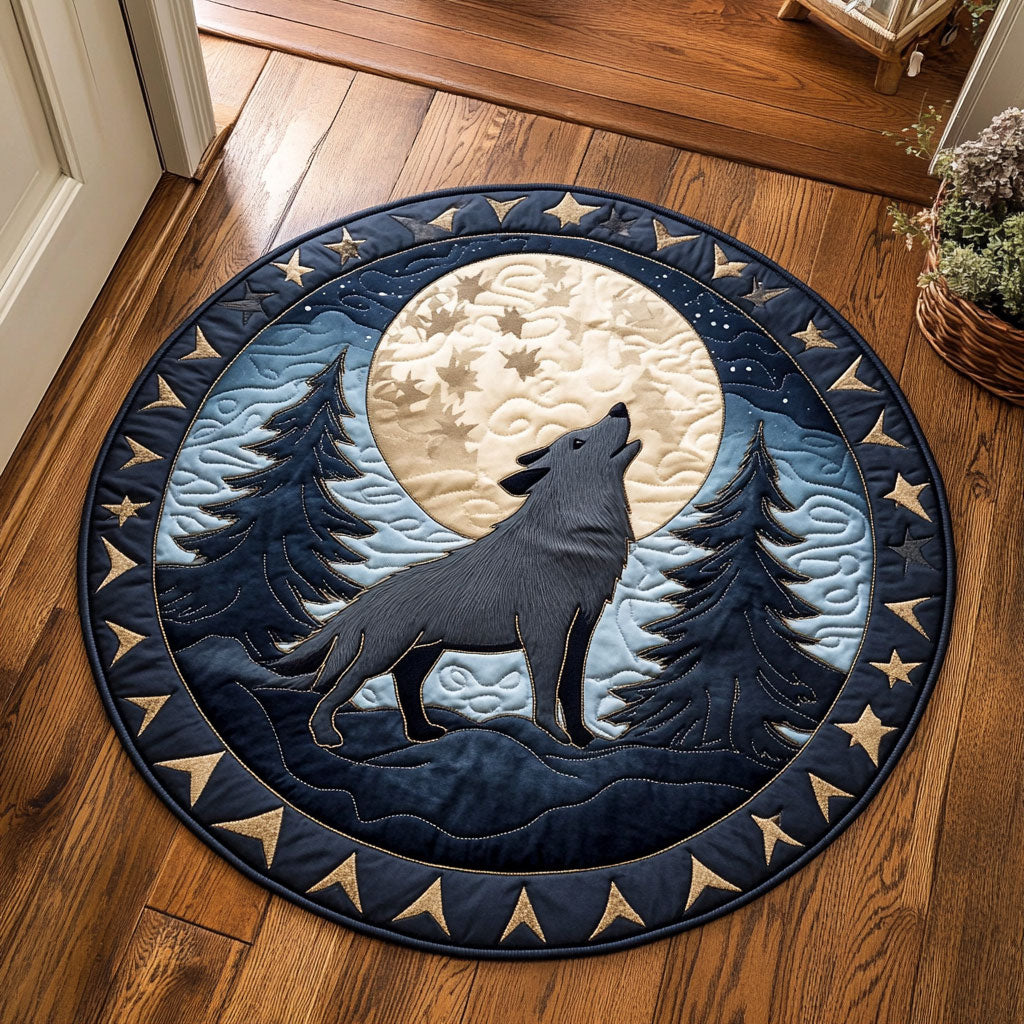 Howling Wolf CP2207040CL Quilted Round Mat – Cozzyhomes