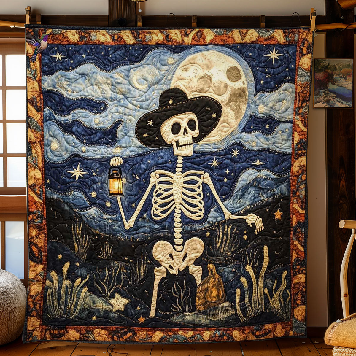 Mystic Skeleton Cowboy WN0411038CL Quilt – Cozzyhomes