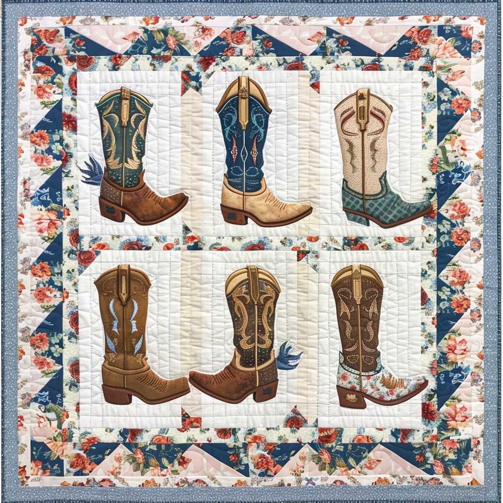 Floral Cowboy Boots XR1406005CL Quilt – Cozzyhomes