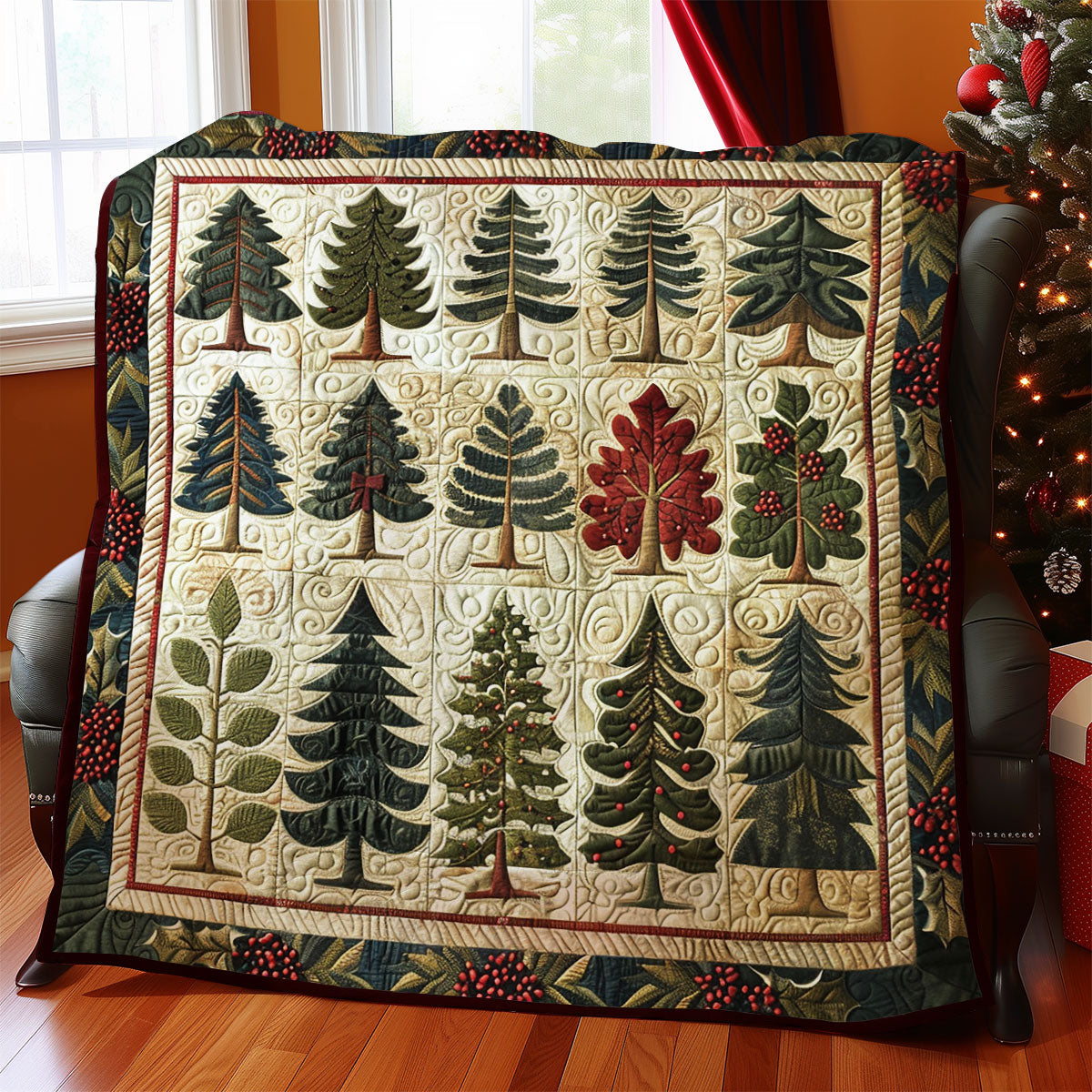 Beautiful Pine Tree SR2108030CL Quilt – Cozzyhomes