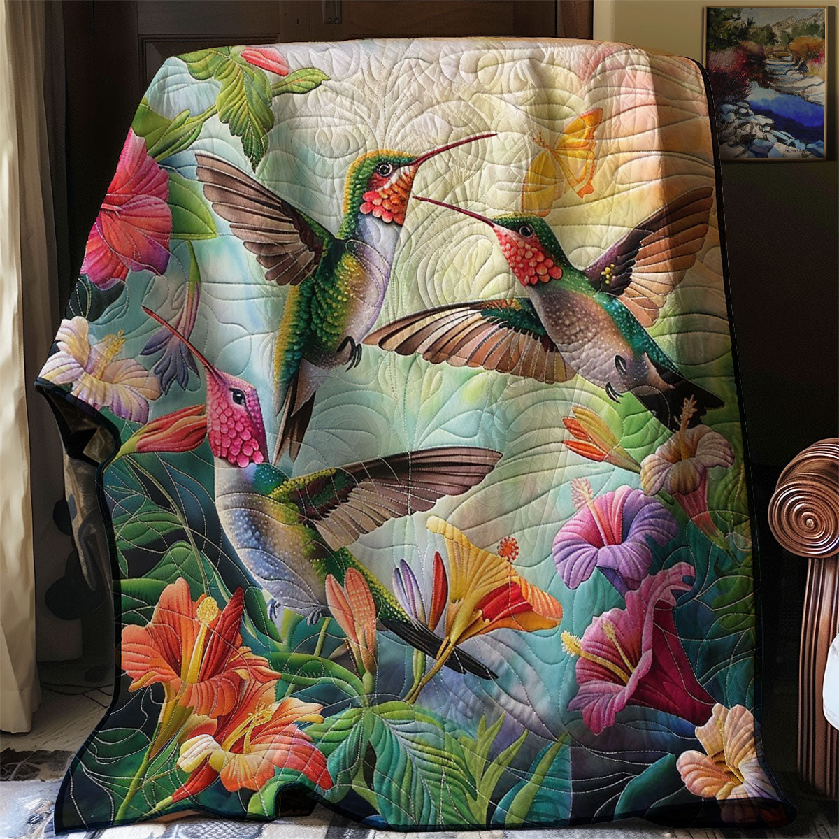 Hummingbirds Family WM1008056CL Quilt – Cozzyhomes