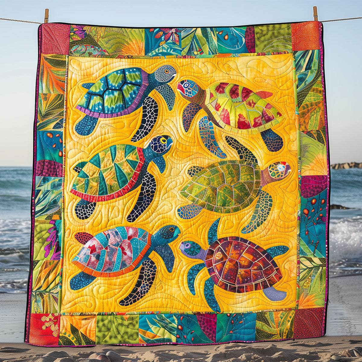 Colorful Turtles SR1508020CL Quilt – Cozzyhomes