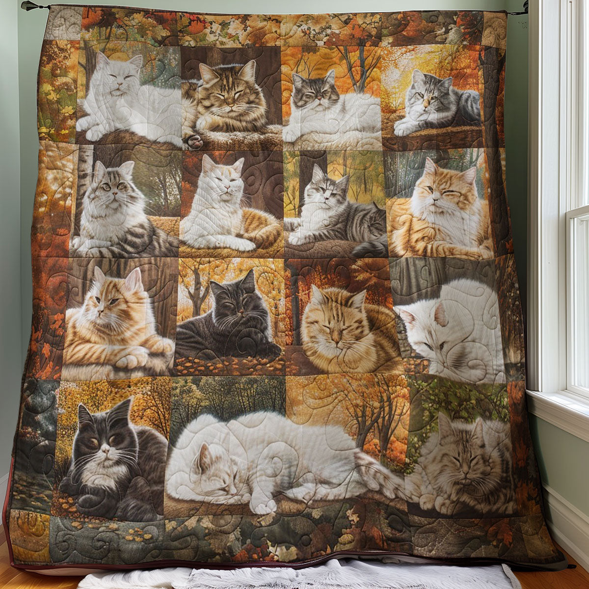 Fall Cats WM1308034CL Quilt – Cozzyhomes