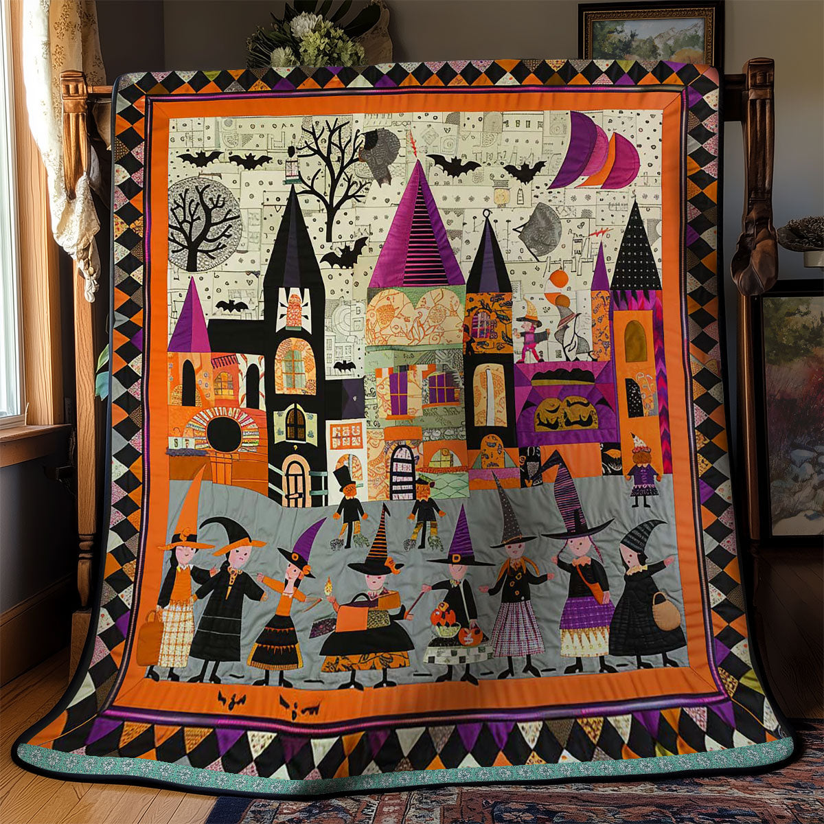 Halloween Witches' Trick Or Treat WN3008042CL Quilt – Cozzyhomes