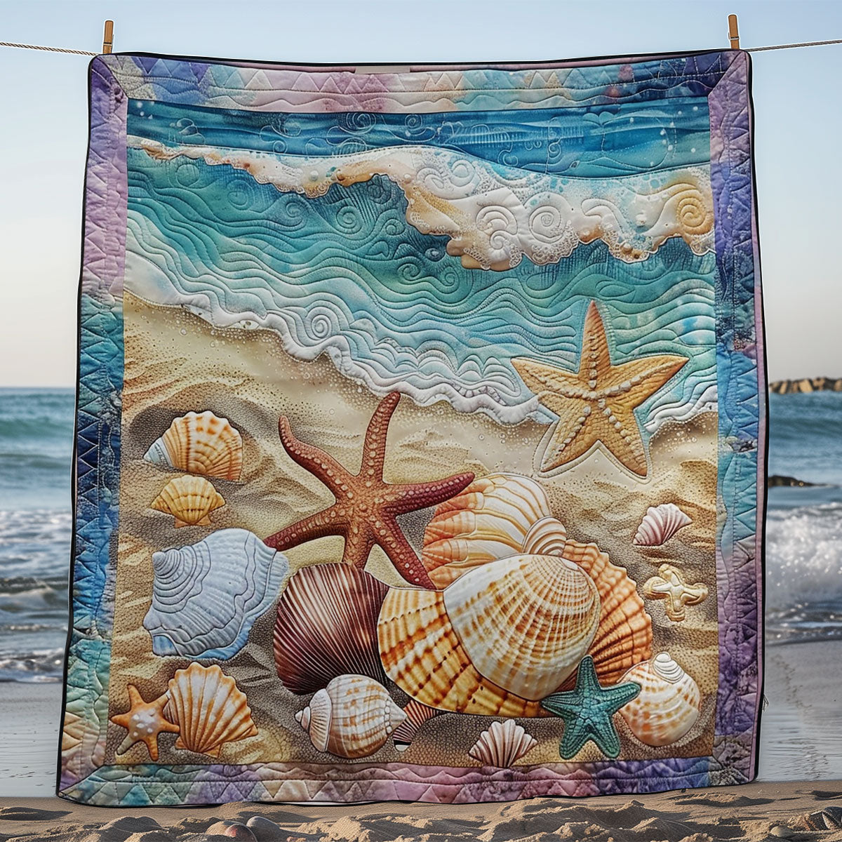 Seashell Ocean WO1608004CL Quilt – Cozzyhomes