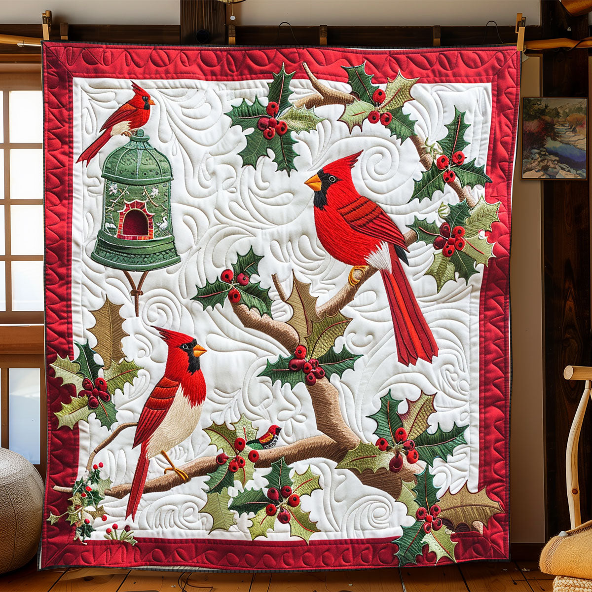 Cardinals Love Christmas XR1008036CL Quilt – Cozzyhomes
