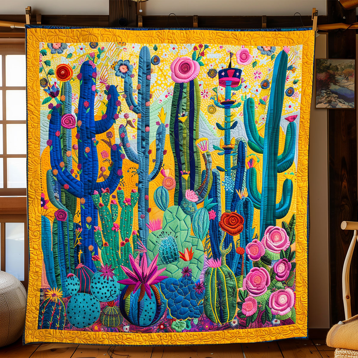 Floral Cactus XR1608022CL Quilt – Cozzyhomes