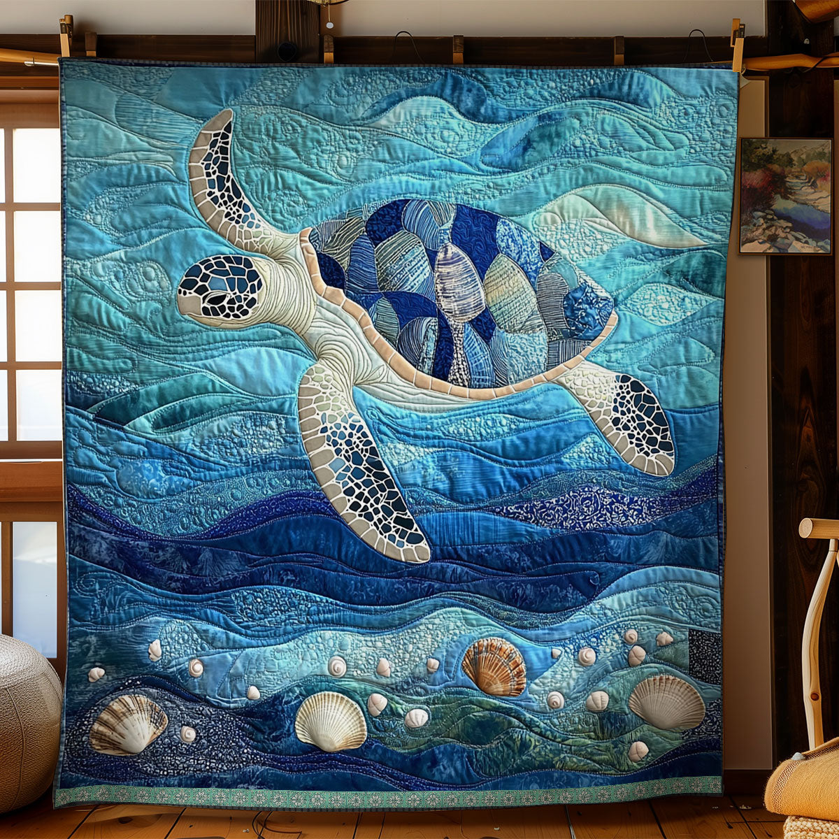 Seashell Ans Turtle XR1409015CL Quilt – Cozzyhomes
