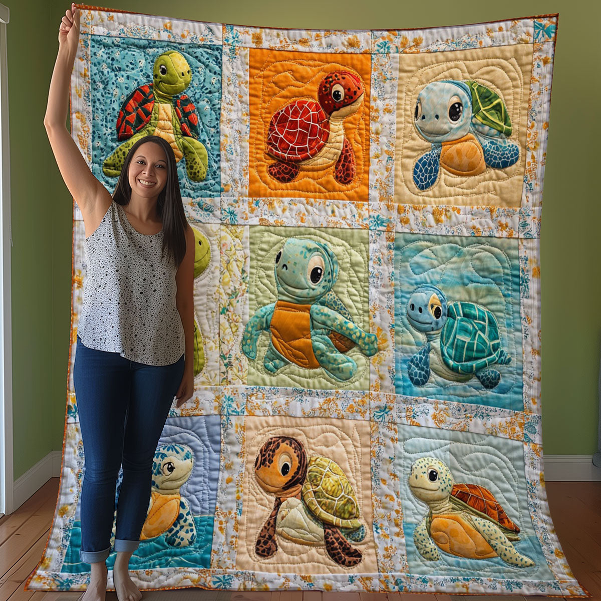 Turtle Baby WO020831CL Quilt – Cozzyhomes