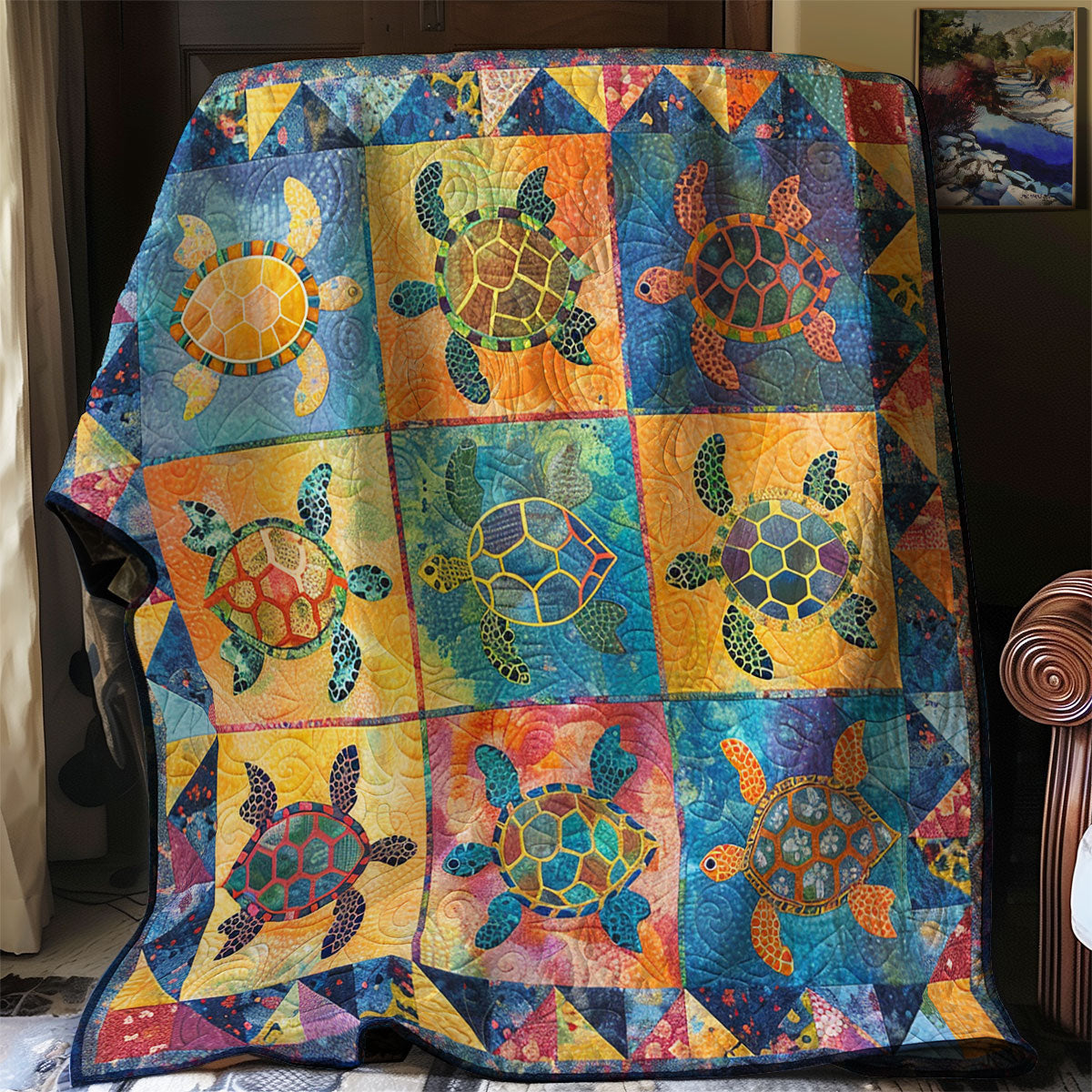 Colorful Turtles XR2806001CL Quilt – Cozzyhomes