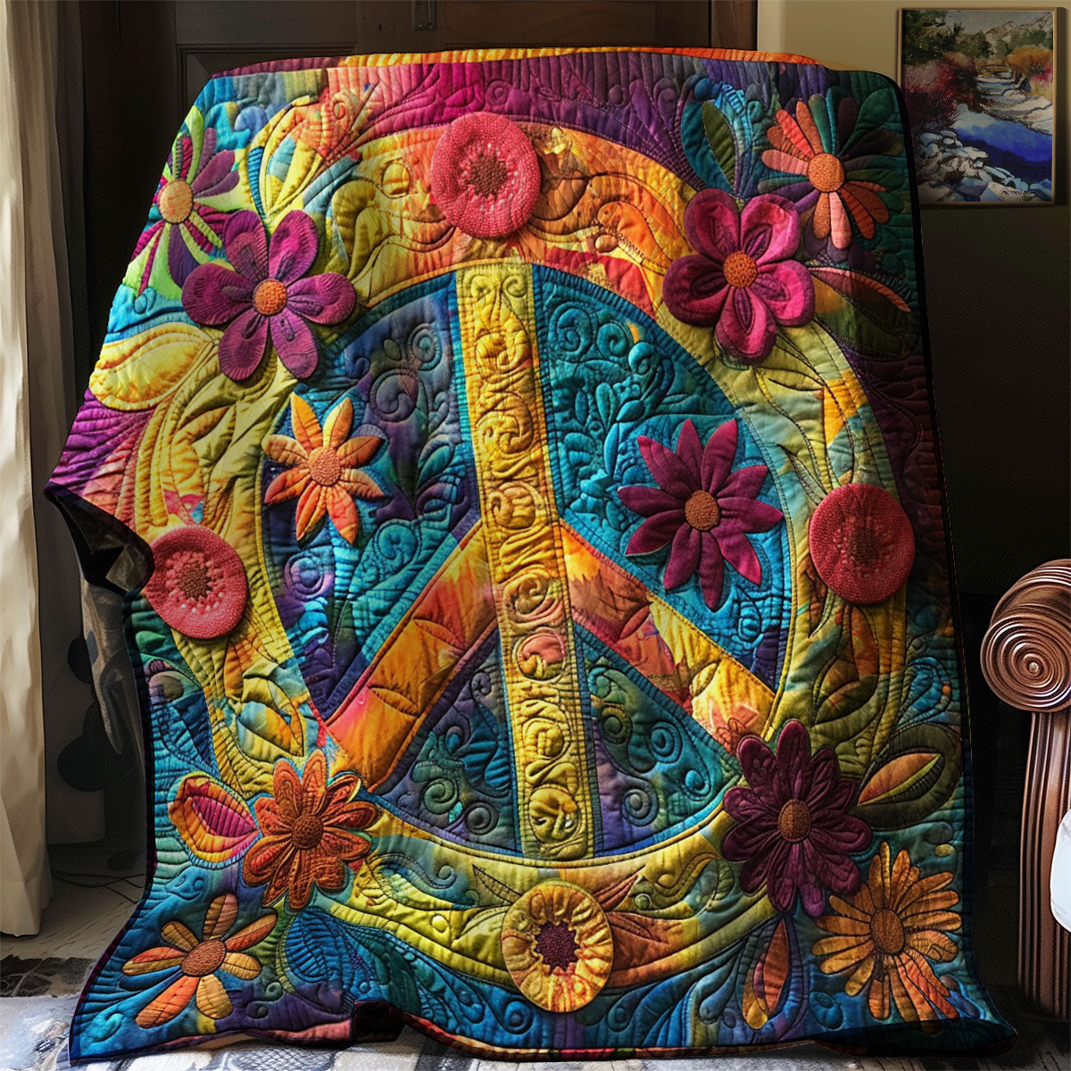 Peace Blossom Hippie XR2707006CL Quilt – Cozzyhomes