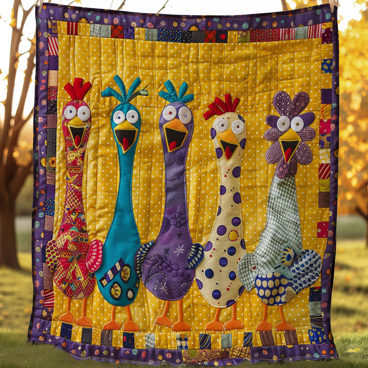 Funny Chickens WM2407002CL Quilt – Cozzyhomes