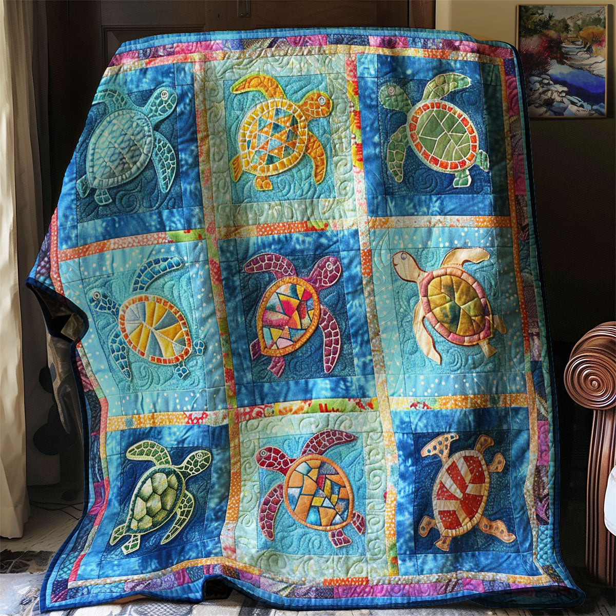 Glassea Baby Turtles WM2707001CL Quilt – Cozzyhomes