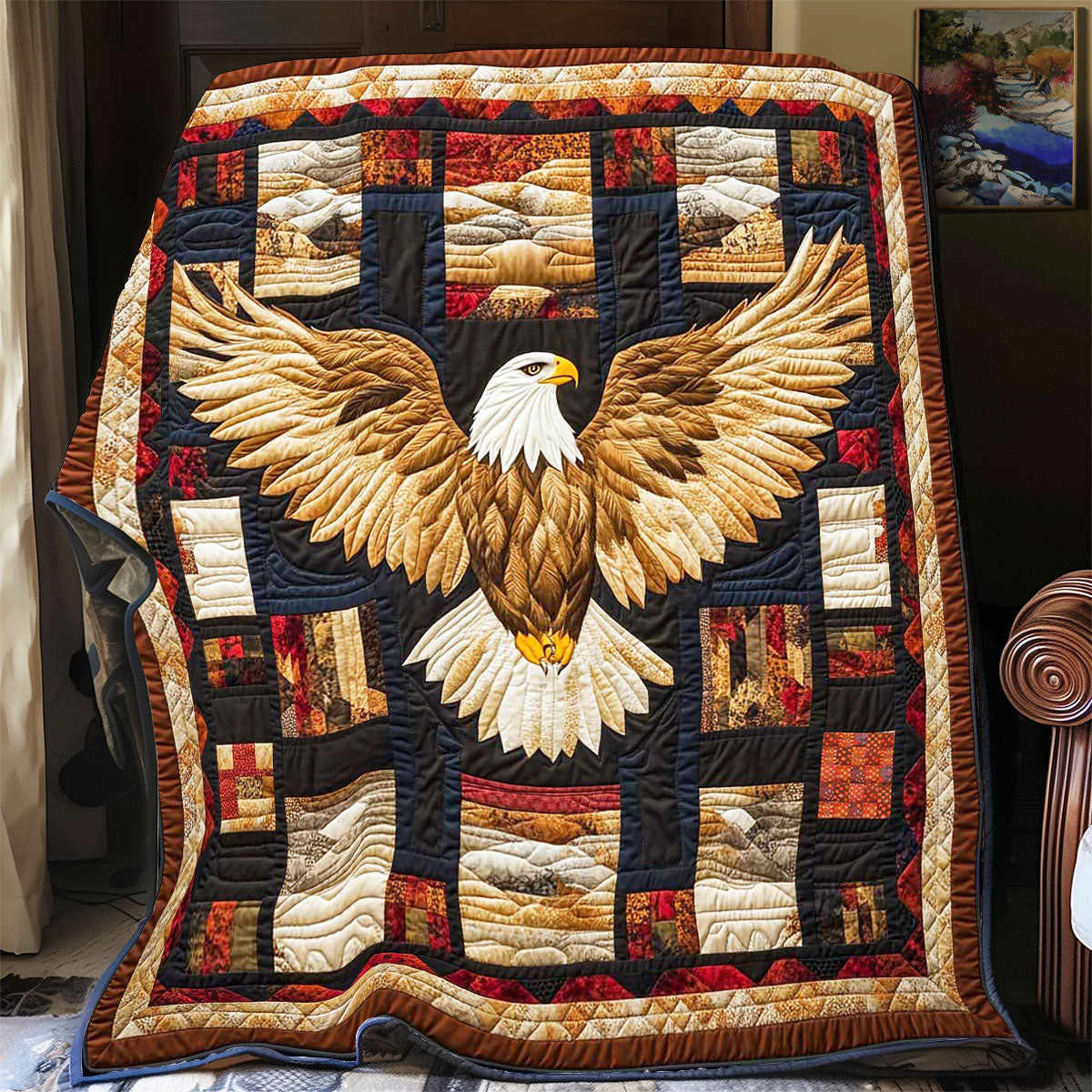 Eagle Symbol Patchwork WP2312013CL Quilt – Cozzyhomes