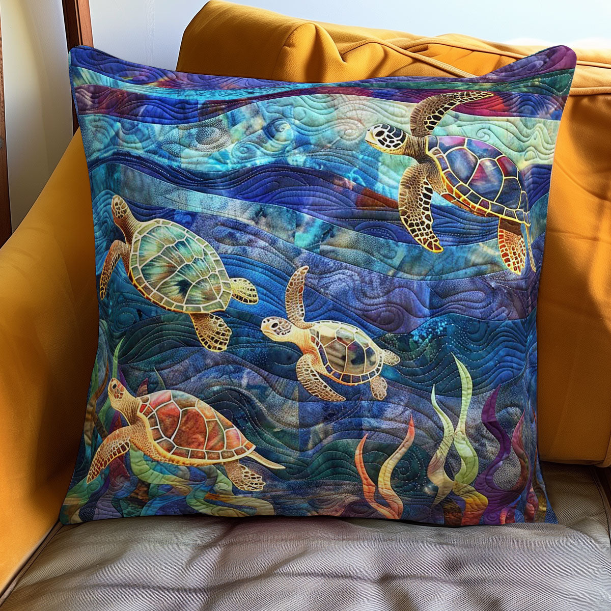 Marine Turtle WN2607056CL Quilt Pillow Case – Cozzyhomes
