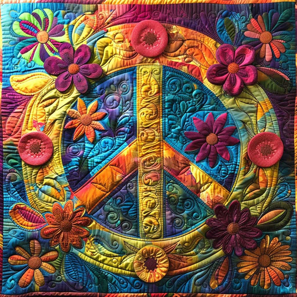 Peace Blossom Hippie XR2707006CL Quilt – Cozzyhomes