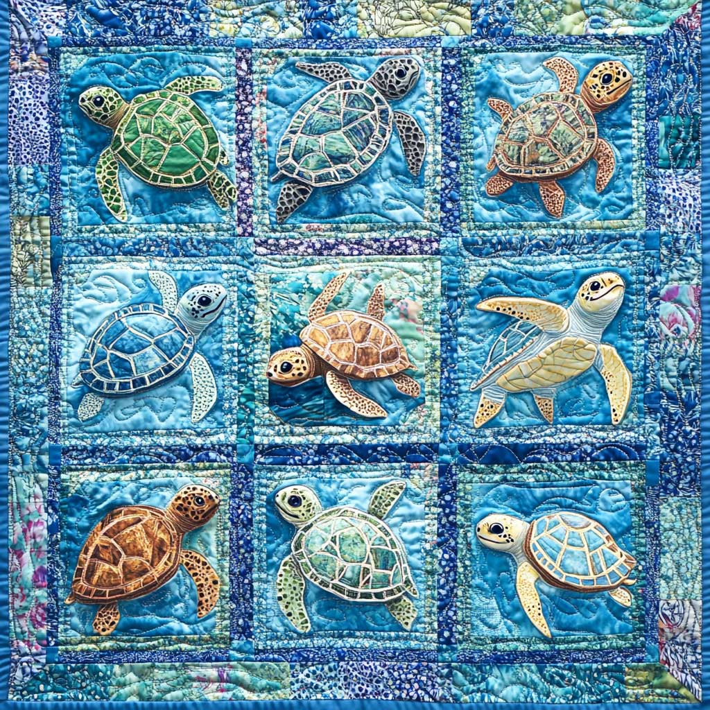 Sea Turtle Charm XR0608003CL Quilt – Cozzyhomes