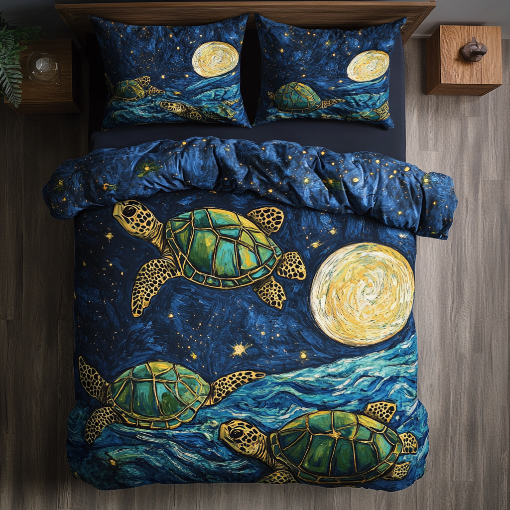 Sea Turtle Starry Night WU1801041CL Duvet Cover Set – Cozzyhomes