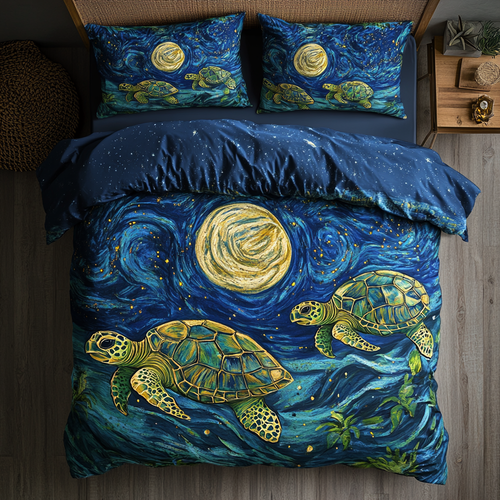Sea Turtle Starry Night WU1801042CL Duvet Cover Set – Cozzyhomes