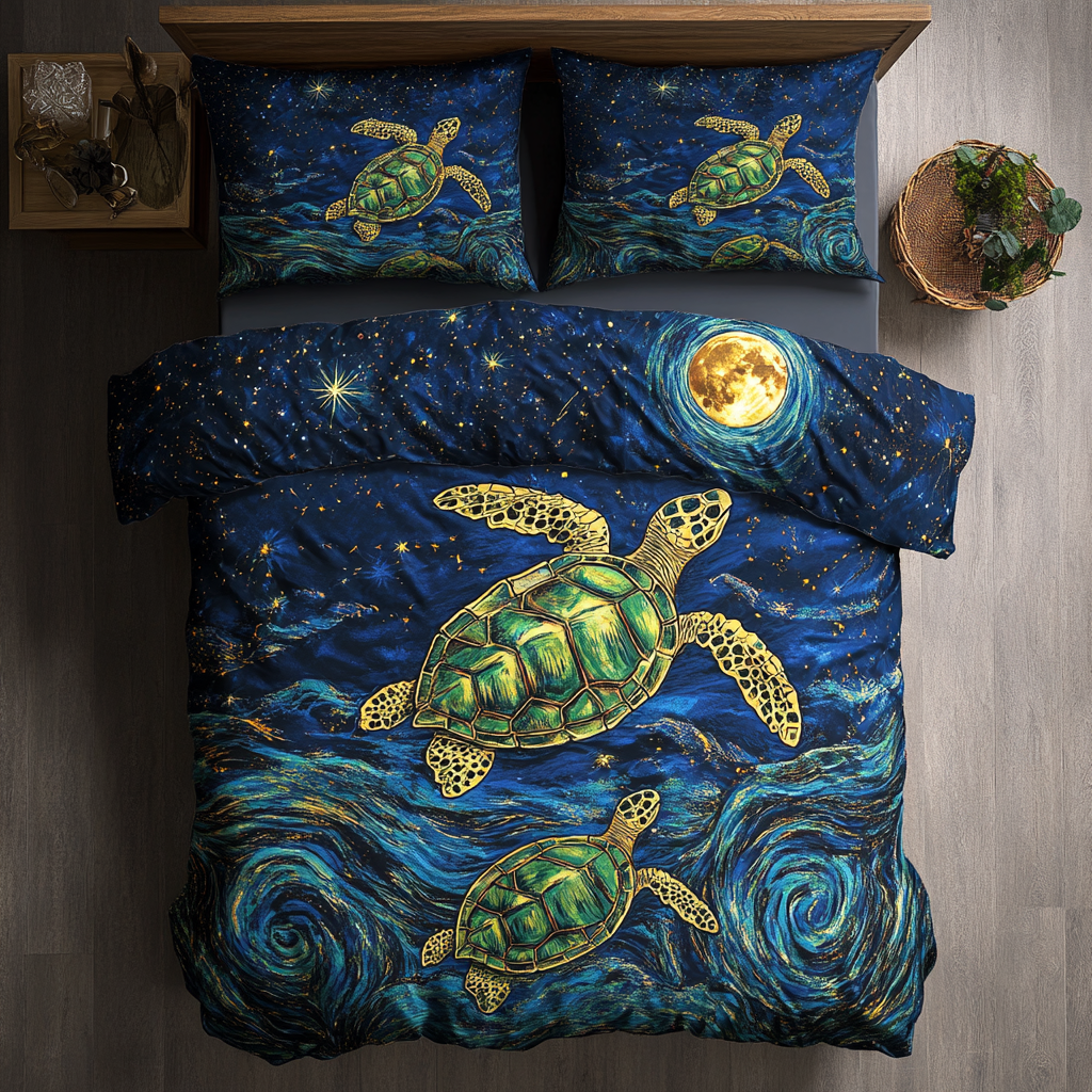 Sea Turtle Starry Night WU1801043CL Duvet Cover Set – Cozzyhomes