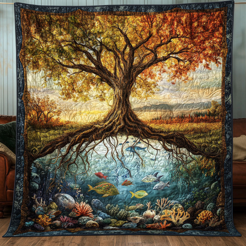 Tree Of Life Harmony Of Earth And Sky WU1203012CL Quilt – Cozzyhomes
